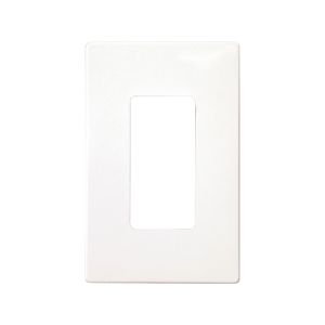 Placa de 1 módulo sin tornillos, policarbonato, blanco. PJS26W Royer