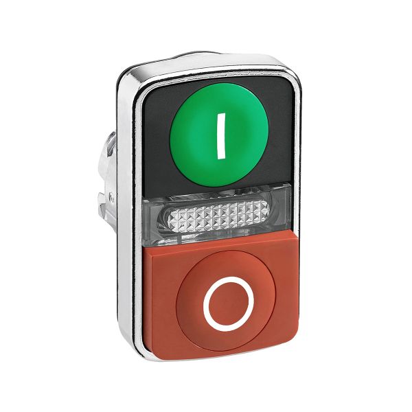 Cabeza pulsador doble luminoso, ø22mm-Electric