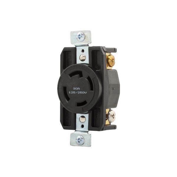 Compra Receptáculo negro de nylon, 3 polos, 30 A. Arrow Hart en Elektron