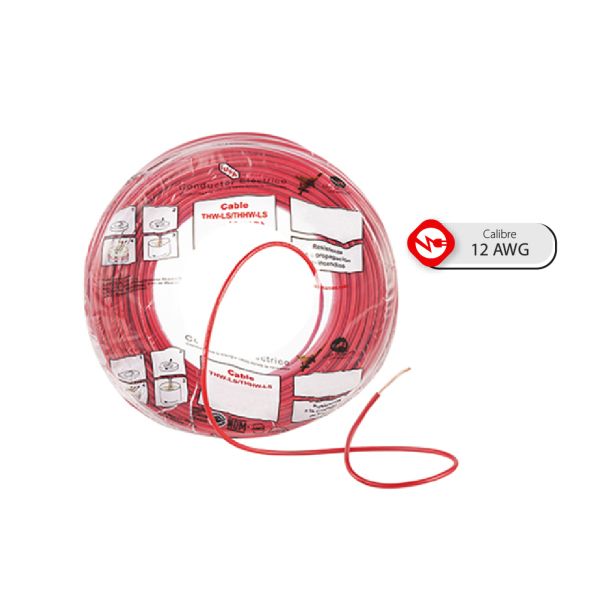 Cable - Calibre 12 - 20 Mts - Iusa - Rojo - Elektron