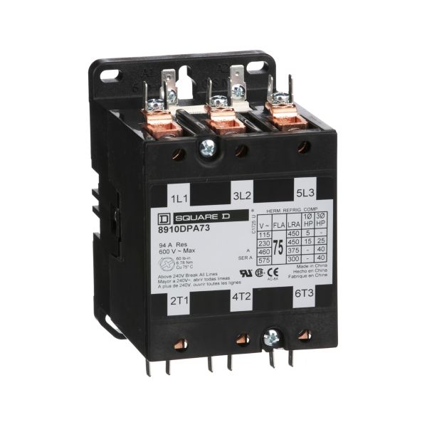 Compra Contactor, propósito definido, 3 polos, trifásico. 8910DPA73V09 Schneider Electric en ...