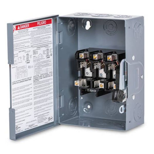 D321N Safety Switch, General Duty, Fusible, 30A, Pole,, 59% OFF